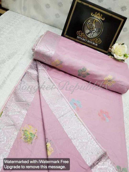 SONGKET TENUN BUNGA RAYA TONA 3D EXCLUSIVE (OPEN METER / SEPASANG 4 ...