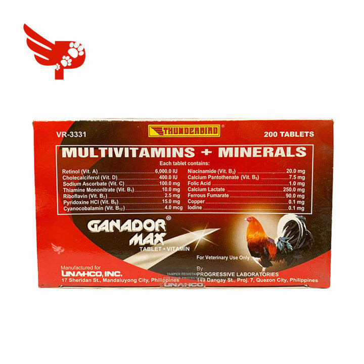 Ganador Max - sold per 200 tablets/box - Thunderbird - petpoultryph ...