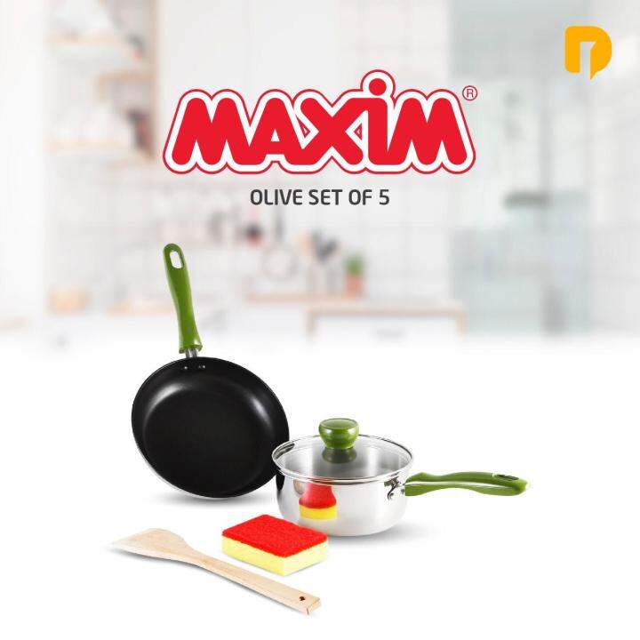 Maxim Olive set of 5-Pan Wajan set | Lazada Indonesia