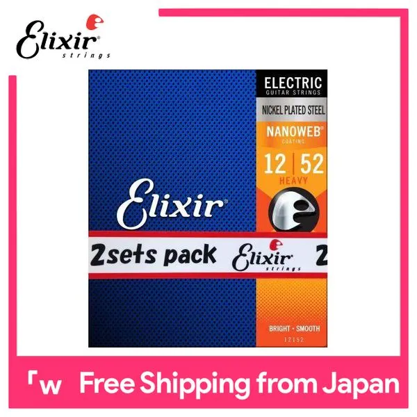 Elixir Elixir Electric Guitar String NANOWEB Heavy .012-.052 12152 2 ...