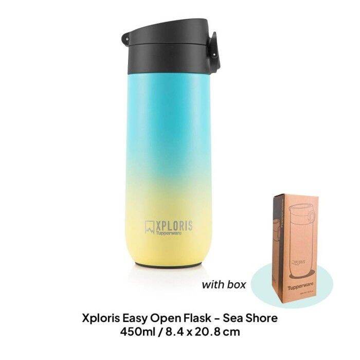 TUPPERWARE Xploris Easy Open Flask Botol Termos | Lazada Indonesia