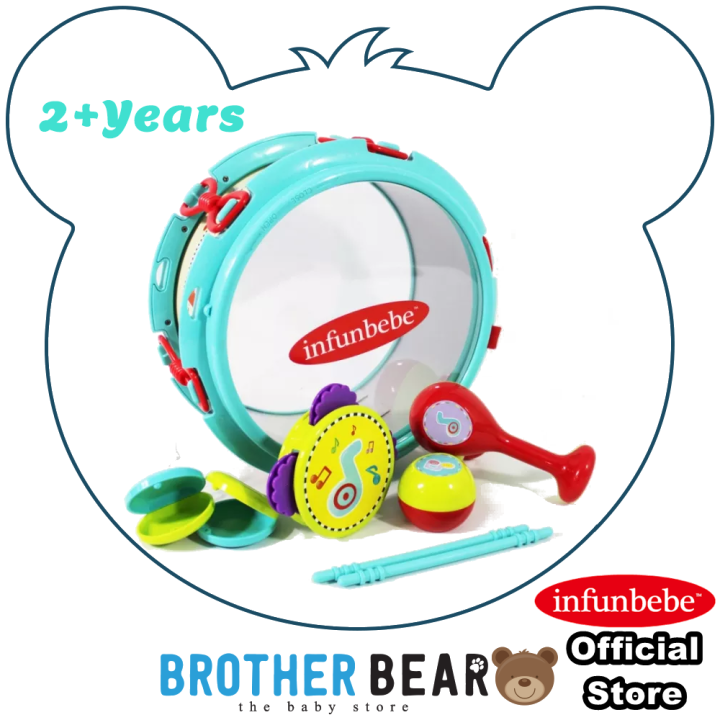 Infunbebe My 1st Drumset (6 Instruments) Musical Instrument Drum for ...