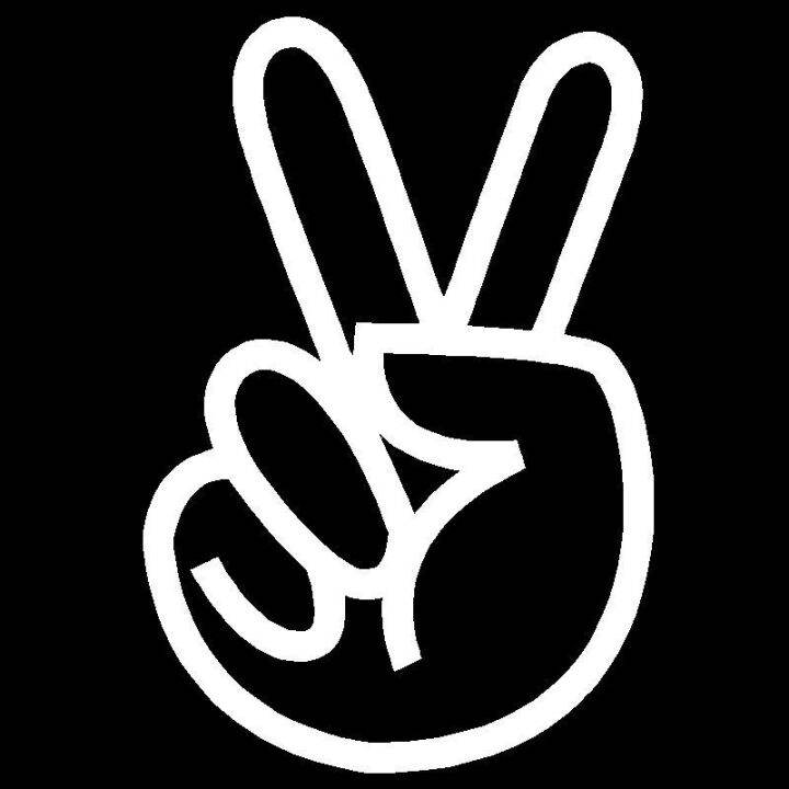 Peace Sign Hand Vinyl Decal Car Truck Wondow Sticker Hippy Laptop Wall ...
