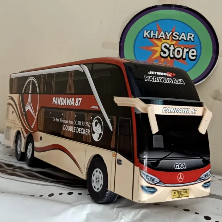 Miniatur Bus PANDAWA 87 DOUBLE DECKER | Lazada Indonesia