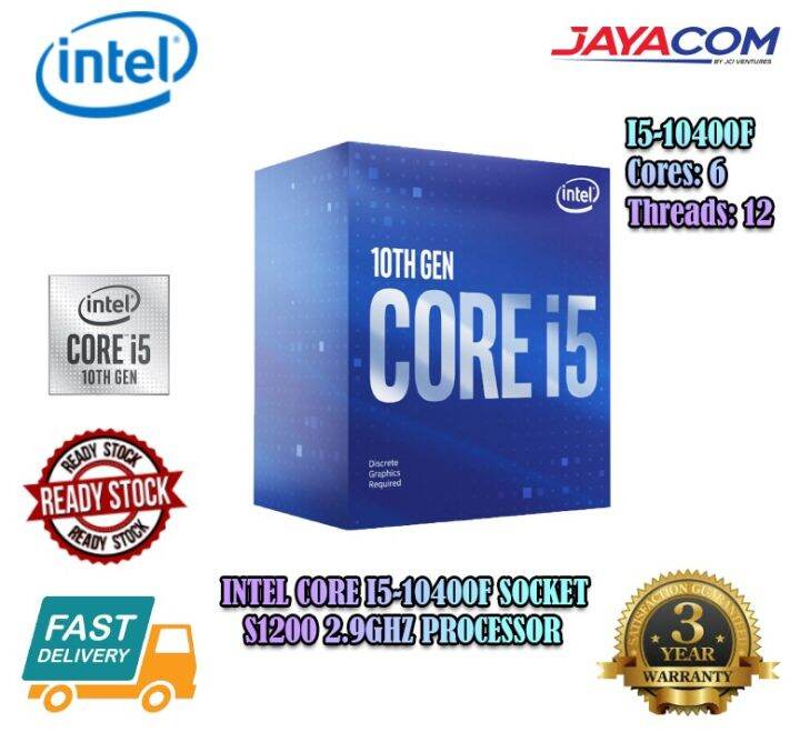 INTEL CORE I5-10400F SOCKET S1200 2.9GHZ PROCESSOR | Lazada