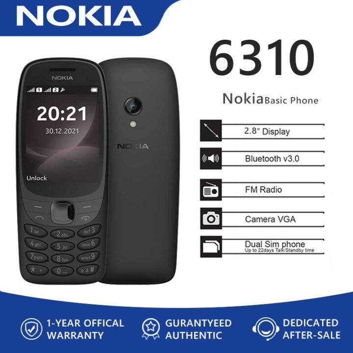 ☼Original NOKIA 6310 Keypad Feature Phone Dual SIM Dual Standby 1150mAh ...
