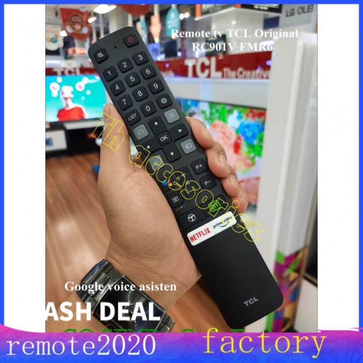 Black RC901V FMR6 TCL TV Remote Control for Android TV | Lazada PH