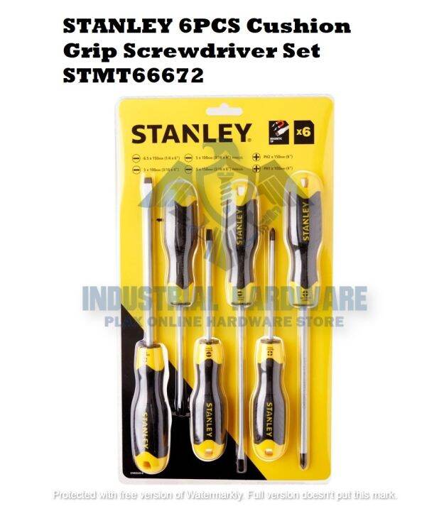 STANLEY 6PCS Cushion Grip Screwdriver Set STMT66672 | Lazada