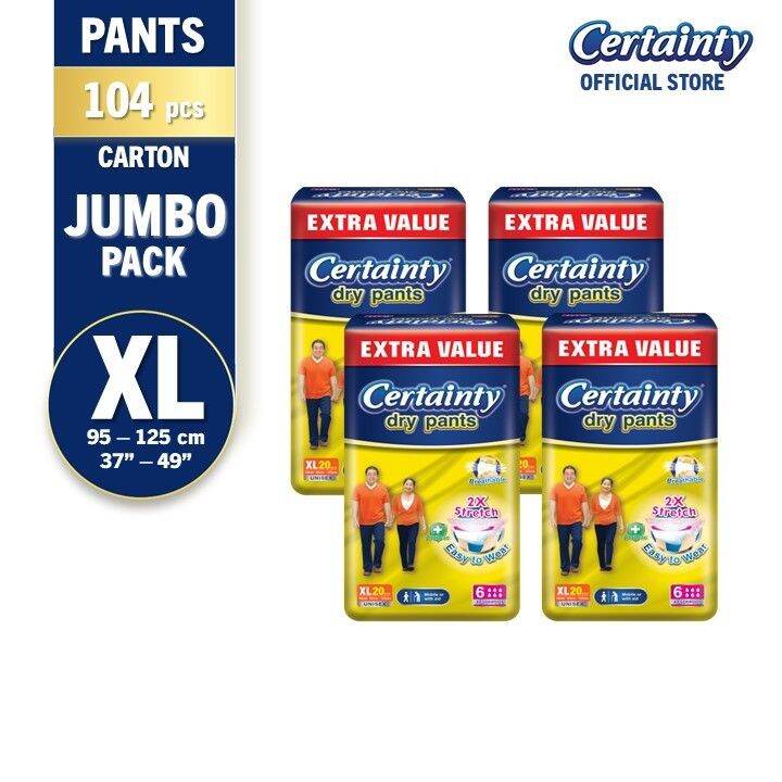 Certainty DryPants Jumbo Pack XL 4 x 20s Adult Diaper | Lazada
