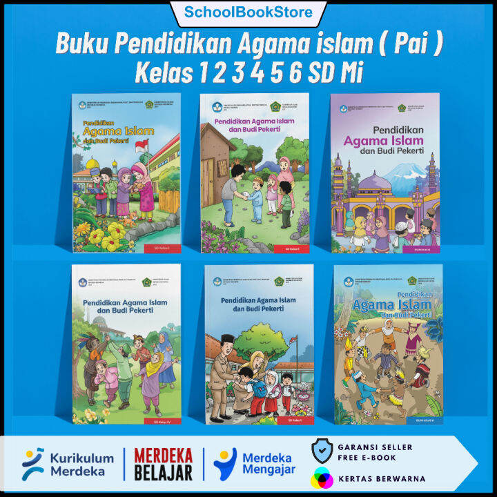 Buku Pelajaran Agama Islam PAI Kelas 1,2,3,4,5,6 Kurikulum Merdeka Belajar Kurmer Kumer Buku ...
