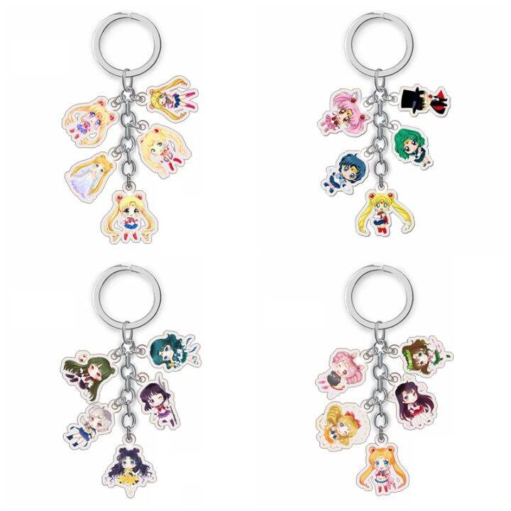 【Hd】 Cute Keychain Star Moon Anime Keychains Women Men for Car Keys ...