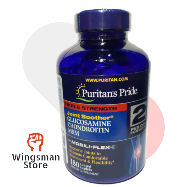Puritan Pride Vitamin Triple Strength Glucosamine, Chondroitin & MSM ...