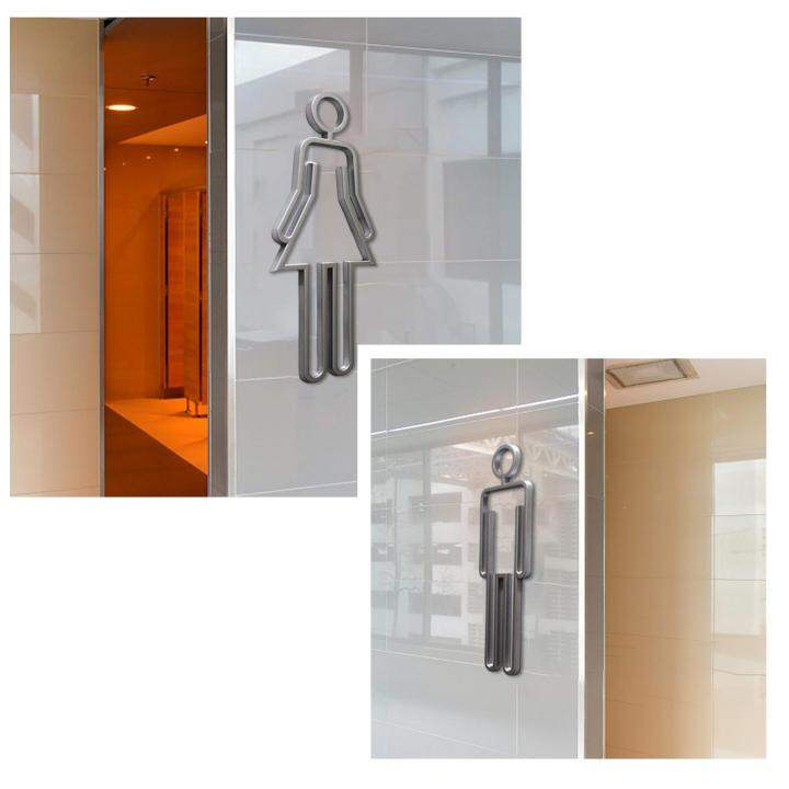 Loviver Men Women Toilet Sign, Restroom Signage Washroom Indicator ...