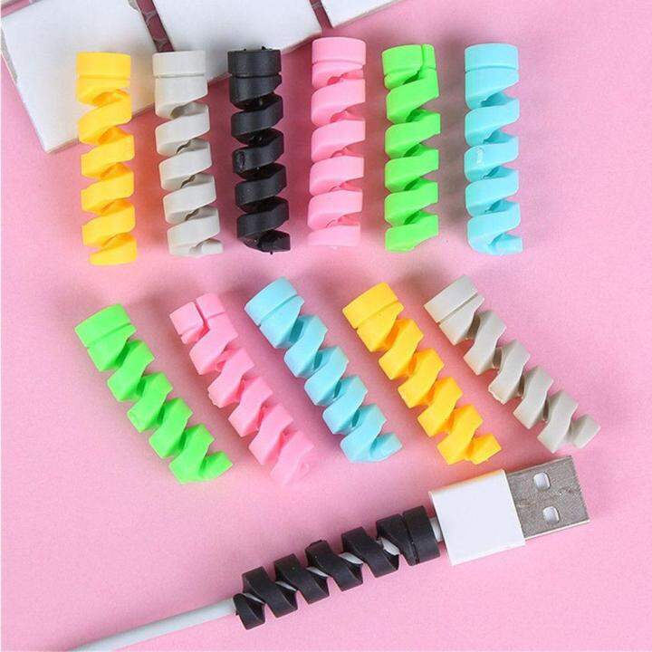 Spiral Charging Cable Protector Wire Protectors Cable Management ...