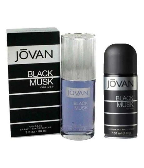 Jovan Gift Set Black Musk Cologne Spray 88ml+Deodorant Body Spray 150ml ...