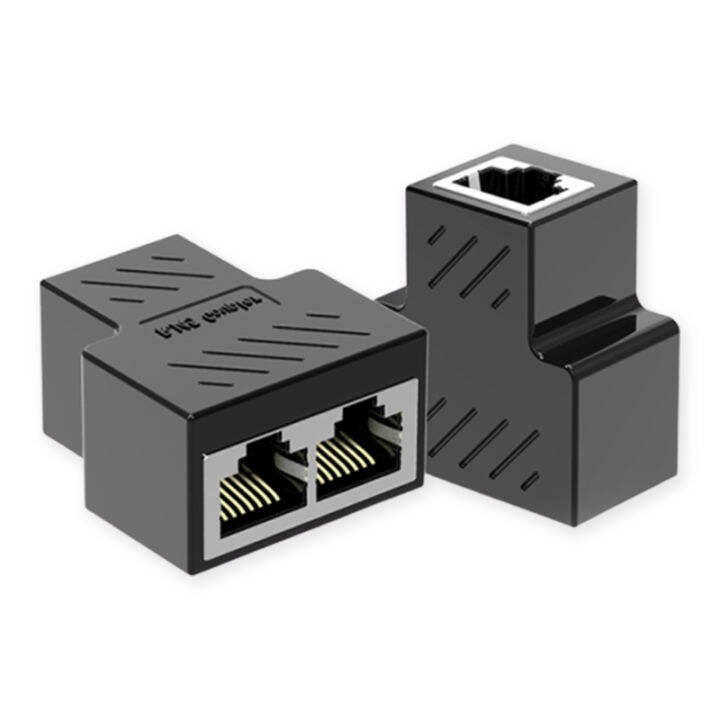 Network cable splitter, one-in-two network tee and simultaneous ...
