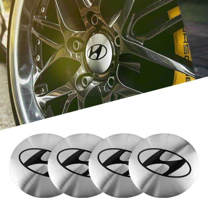 Style car 4Pcs 56mm Auto Emblem Wheel Center Hub Cover Sticker For ...