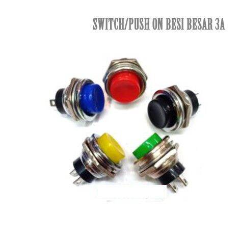 SAKLAR PUSH RESET BUTTON ON 2 KAKI BESAR BESI / TOMBOL TEKAN ON ...