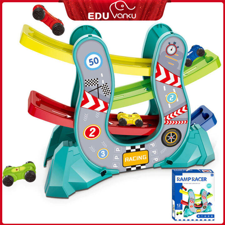 Toys for Kids Baby Race Track Car Toy Parking Lot, Stable Base, Car ...