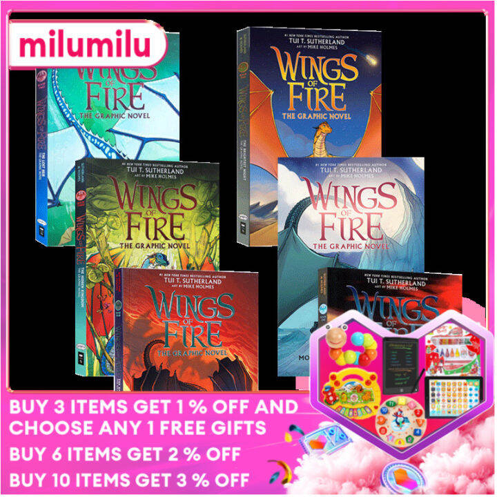 milu Original English Wings of Fire Graphic Novel 6Pcs The Dragonet ... milu Original English Wings of Fire Graphic Novel 6Pcs The Dragonet ...