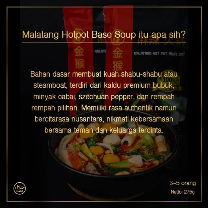 Golden Monkey Bumbu Kuah Mala - Malatang Hot Pot Base 275g | Lazada Indonesia