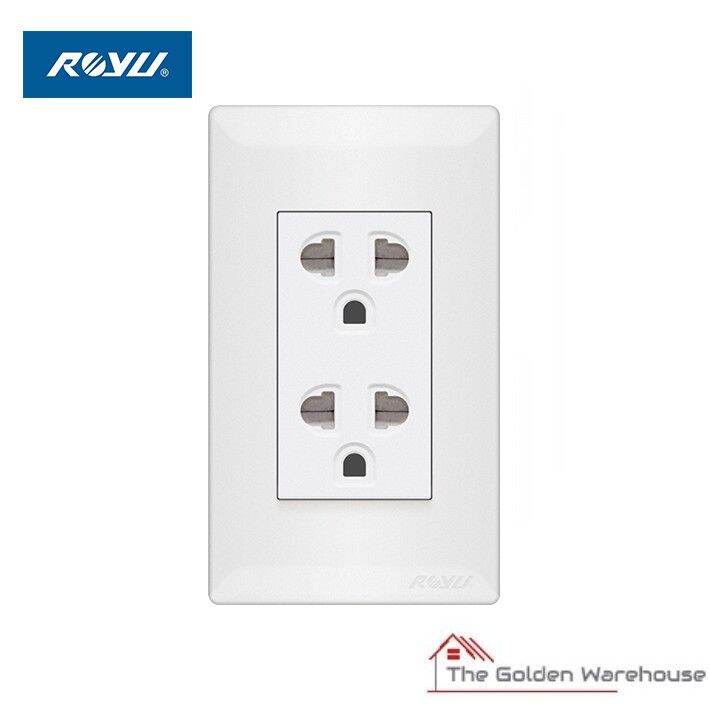 【READY STOCK】 ♟Royu Duplex Universal Outlet With Ground (Wide Series ...