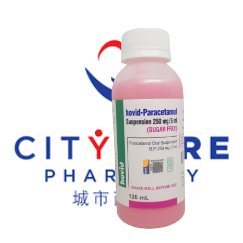 Hovid-Paracetamol Suspension 250mg/5ml (Sugar Free) 120ml | Lazada