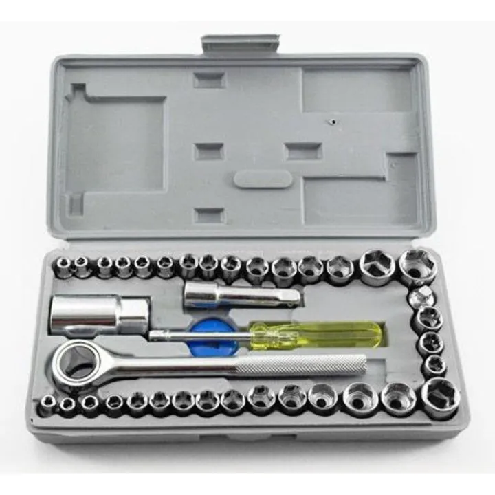 H2shop ชุดเครื่องมือ 40pcs Combination Socket Wrench Set | Lazada.co.th