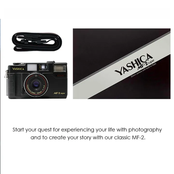 Yashica MF-2 Compact Automatic Camera Super DX 35mm Roll Film Reusable Non- With Flash 10S-Timer ...