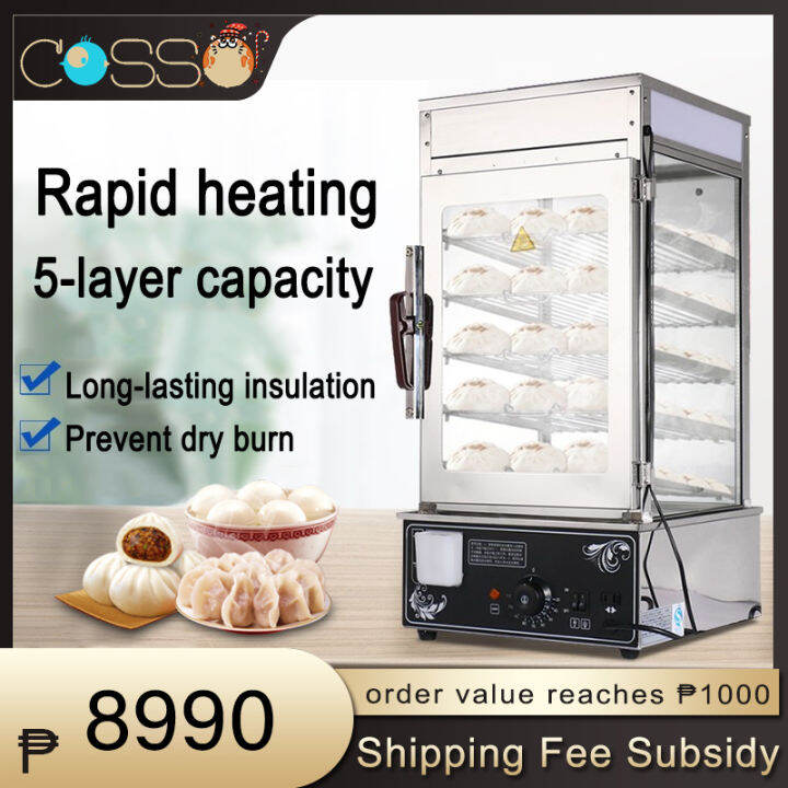 [COD] [3 months warranty] Commercial desktop electric steamed buns ...