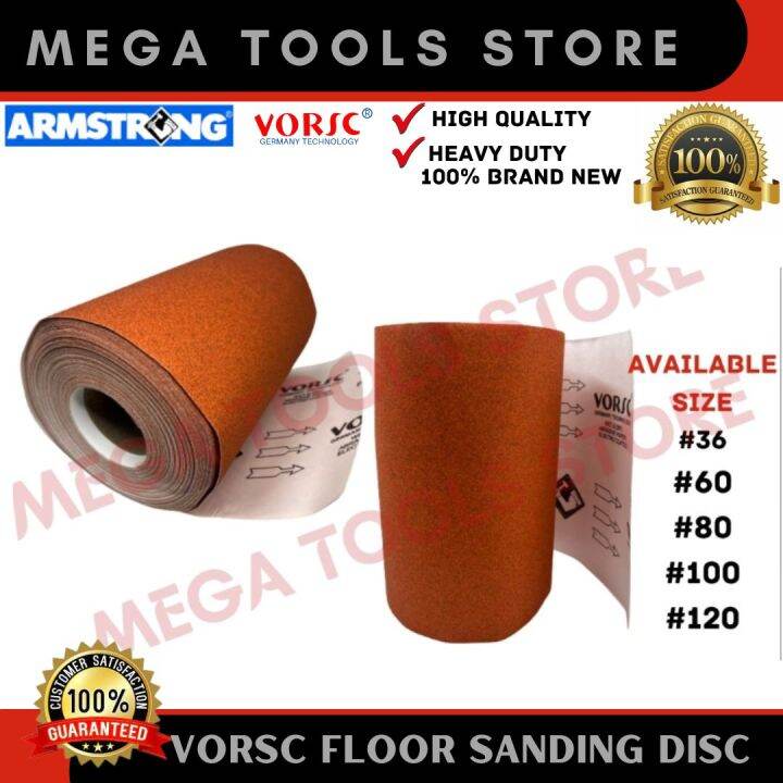 VORSC Floor Sanding Paper (50Y/ ROLL) SIZE: #36 / #60 /#60 /#80 / #100 ...