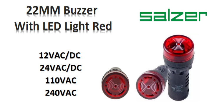 SALZER 22MM Buzzer with LED light RED SZXBL | Lazada