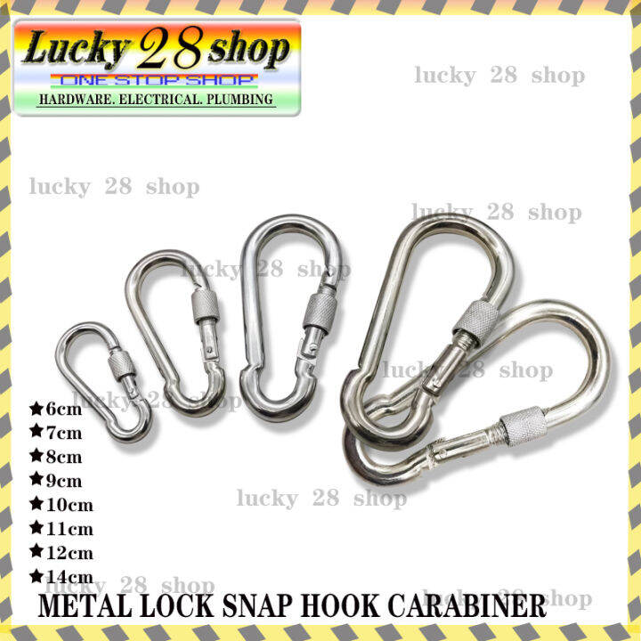 HEAVY DUTY METAL LOCK SNAP HOOK CARABINER (PER PIECE) | Lazada PH