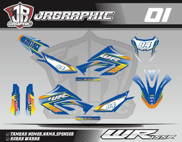 Decal WR155 Full Body Variasi- Decal WR Supermoto Stiker Dekal Motor ...