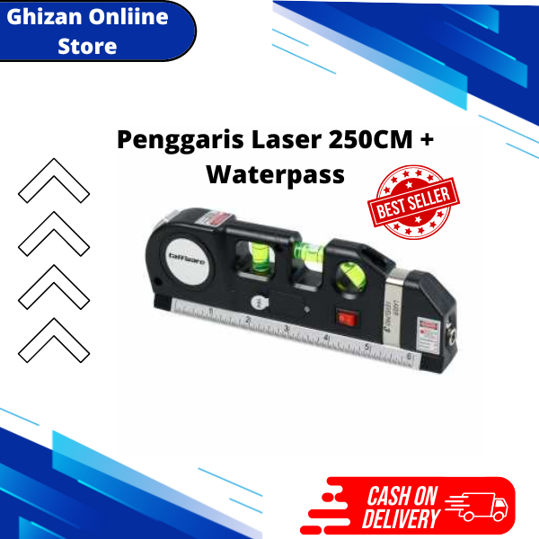 Penggaris Laser 250CM + meteran dengan panjang 250 CM - Penggaris ini ...