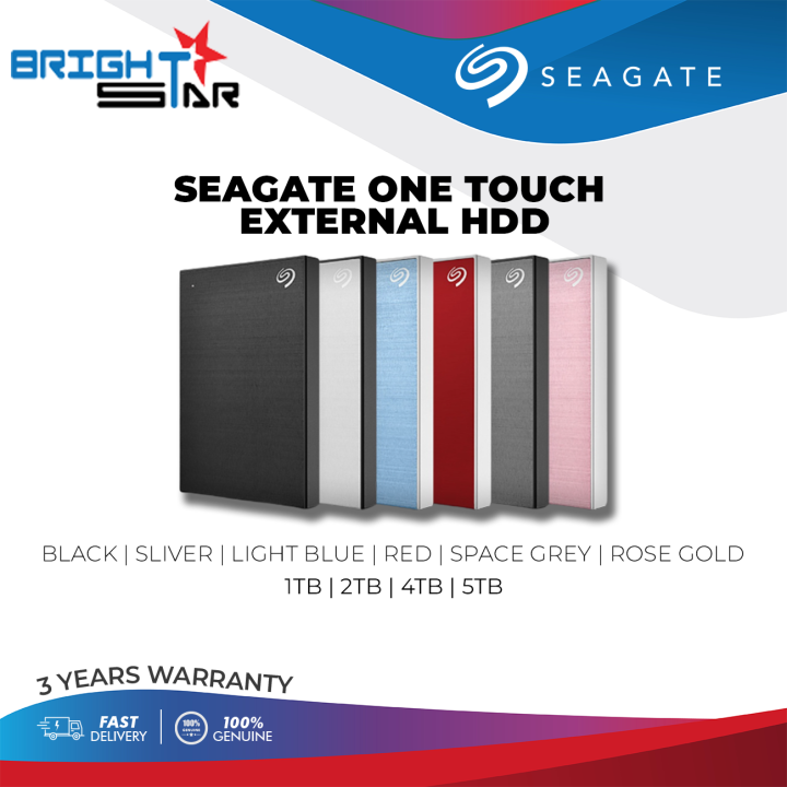 Seagate One Touch Ultra-Small Portable External Hard Drives (Red / Blue ...