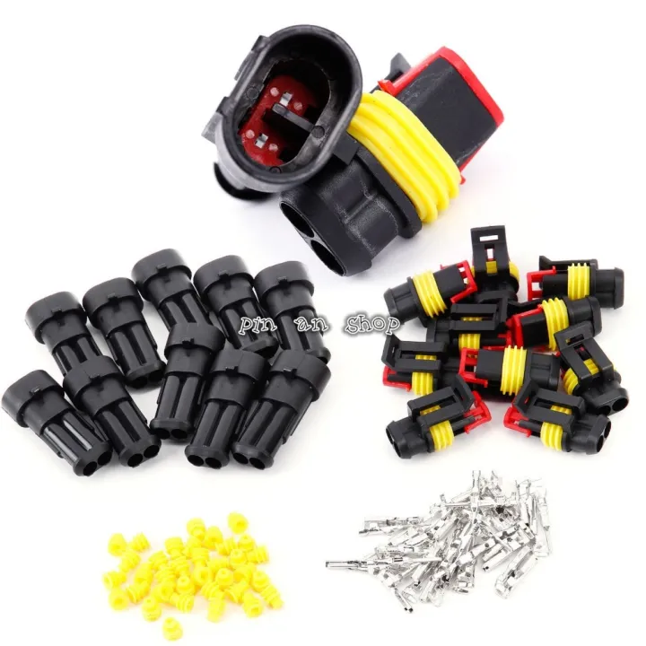 Promotion! 10 Kit 2 Pin Way Waterproof Electrical Wire Connector Plug ...