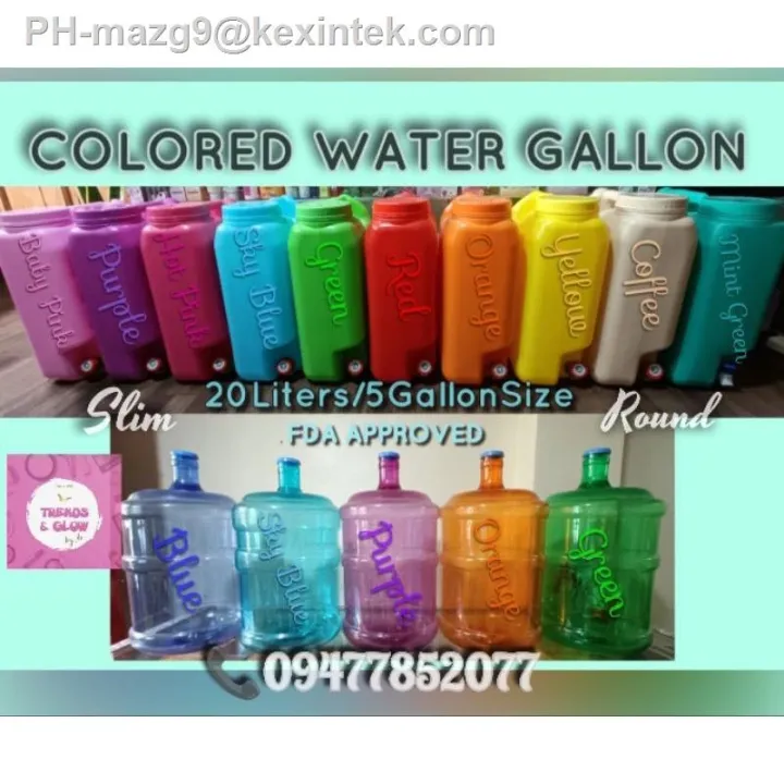 filter for water purifier ☏ COLORED Gallon Container 20Liters/5Gallon ...