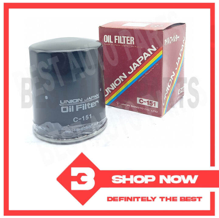 UNION C151 OIL FILTER FOR LC PRADO, 1KZTE, 1HD /HI-ACE GRANDIA , HILUX ...