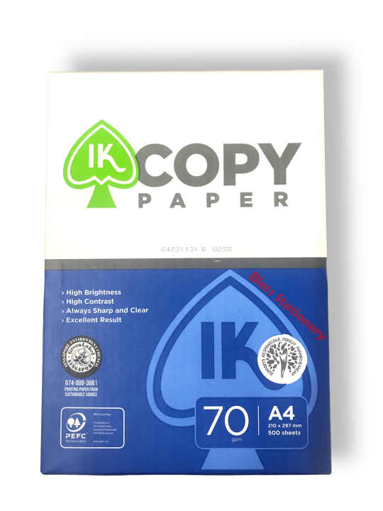 Kertas A4 70gram ik copy paper 70 gsm kertas HVS kertas print kertas ...