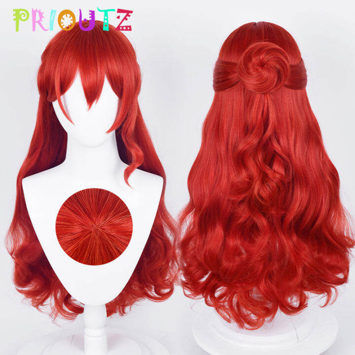 Murata Himeko Honkai Star Rail Cosplay Wig 66cm Long Curly Red Hair ...
