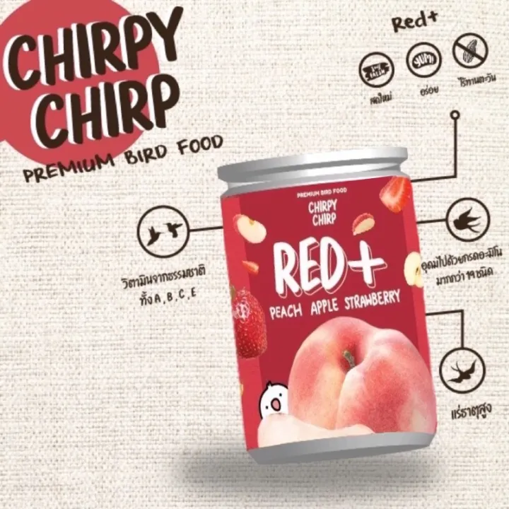 ☞อาหารนกเชิร์พปี้ เชิร์พ Chirpy Chirp ธัญพืชผสมผักและผลไม้อบแห้ง สูตร ...