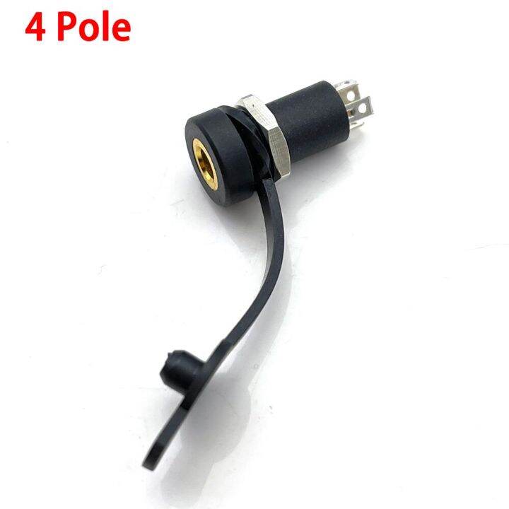 3.5mm Audio Socket 3 Pole 4 Pole Black Panel Mount Gold Plated With ...