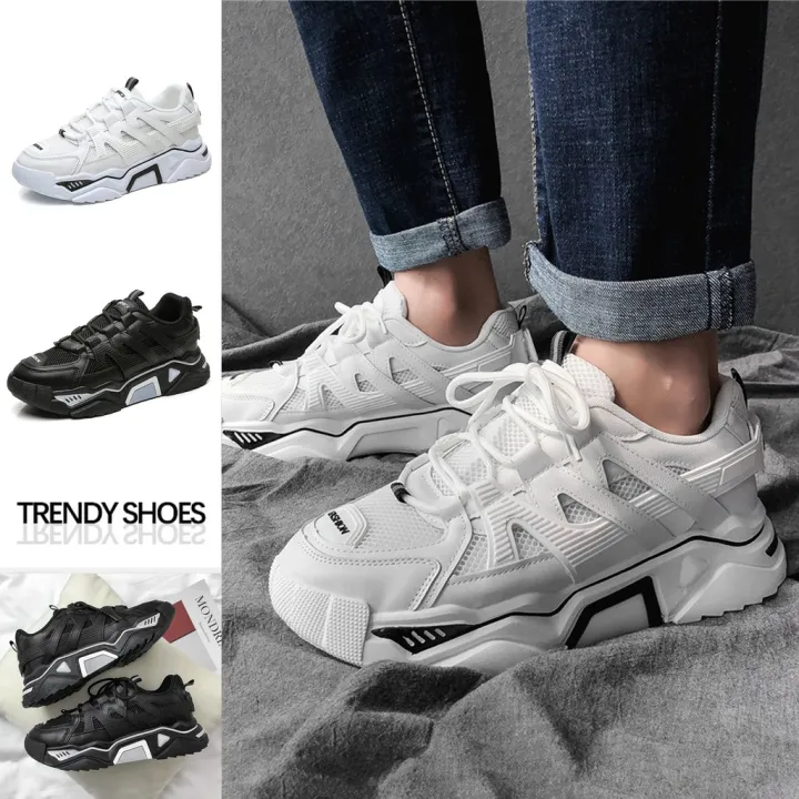 Men's Fashionable Footwear Trendy Korean Style Sneakers Rubber Shoes ...
