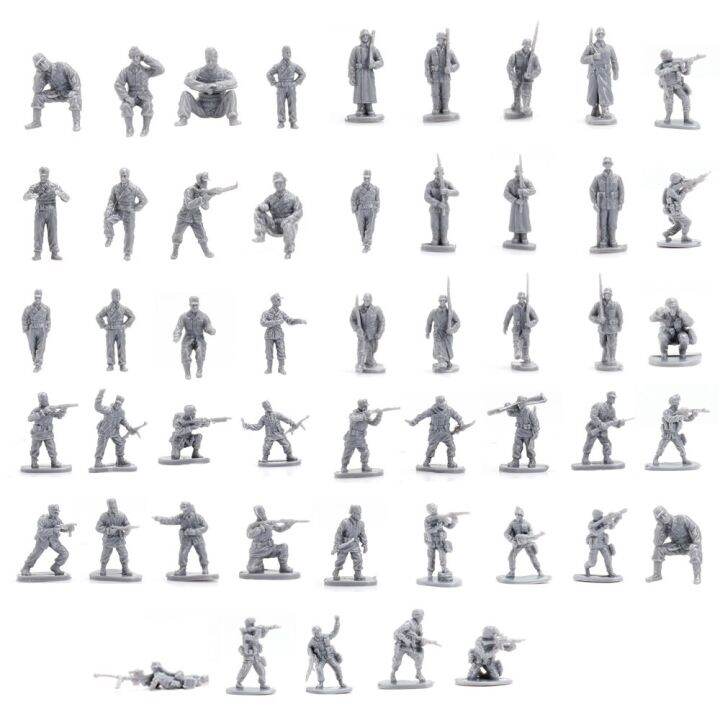 Viikondo Classic 1/72 Scale Mini Army Men Playset Cool Plastic WWII ...