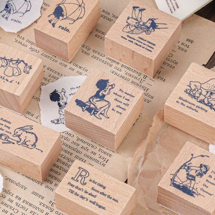 TAADD ชุดเครื่องเขียนประทับตรามาตรฐานแบบย้อนยุคงานหัตถกรรมสำหรับสมุดภาพ ...