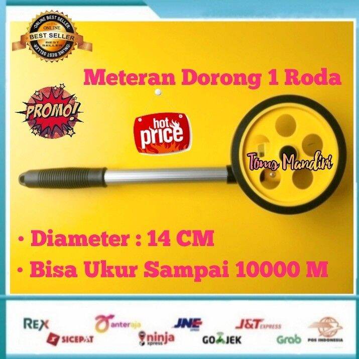 METERAN DORONG 1 RODA/MEASURING WHEEL/ALAT UKUR DIAMETER 14CM 10.000 ...