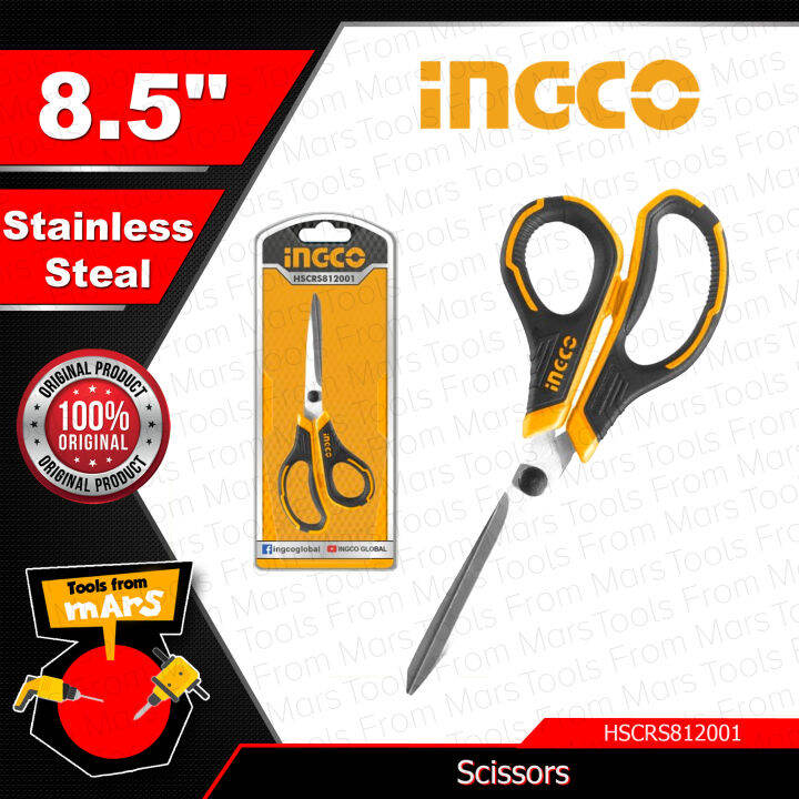INGCO Stainless Steel Scissors 8.5" HSCRS812001 •TOOLS FROM MARS• IHT ...
