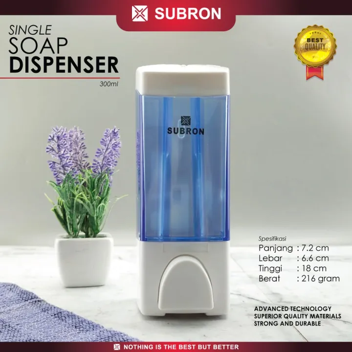 SUBRON Soap Dispenser Single Tempat Sabun Cair Plastik Tebal Elegan ...