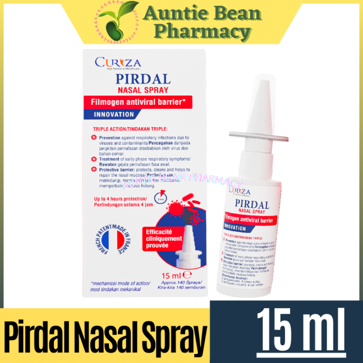 Pirdal Nasal Spray 15mL (remove contaminants & viruses by mechanical ...
